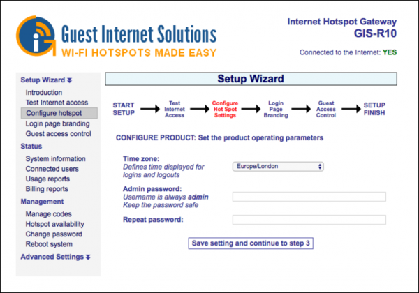 Wizard | Guest Internet